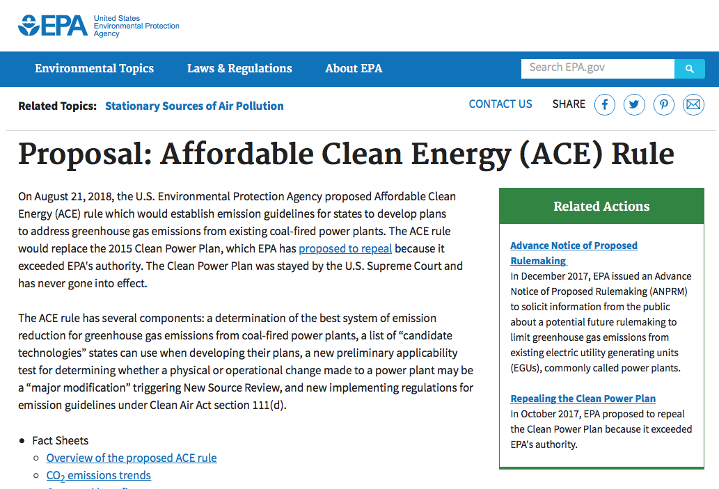 Trump to Replace Obama Clean Power Plan With Affordable Clean Energy ...