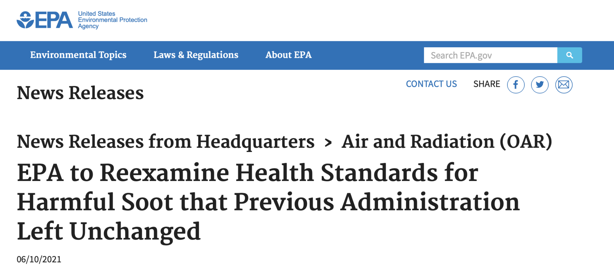 Red Alert: EPA begins process to undo Trump PM2.5 air quality standards ...