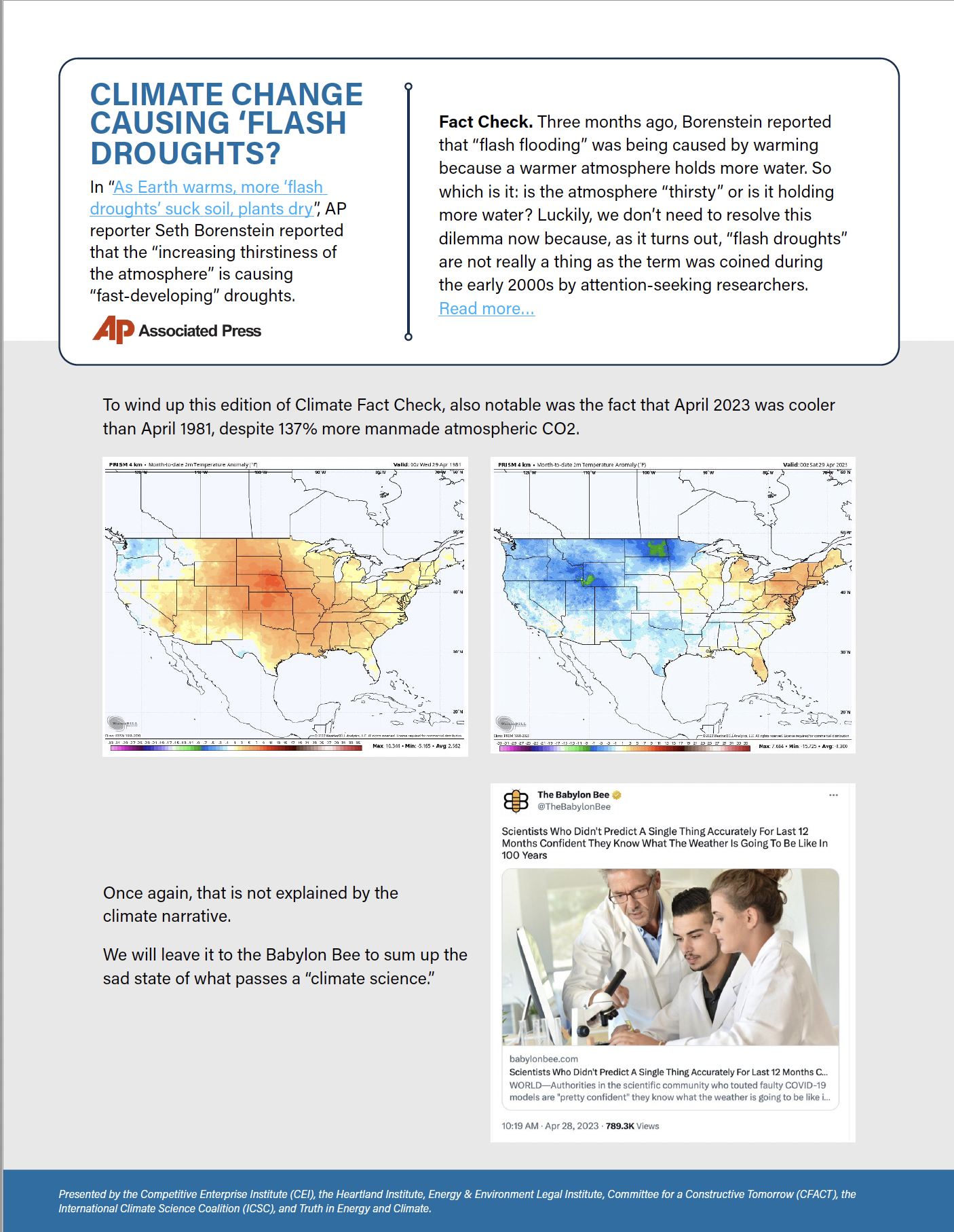 Climate Fact Check: April 2023 Edition – JunkScience.com