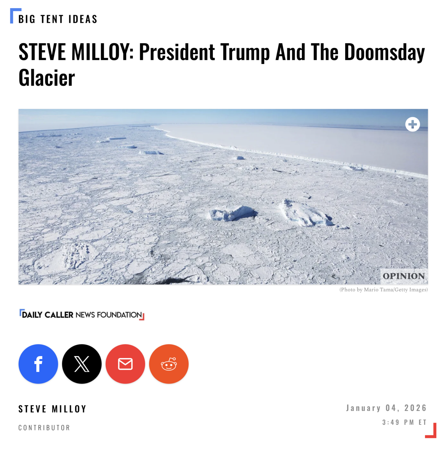 President Trump And The Doomsday Glacier – JunkScience.com